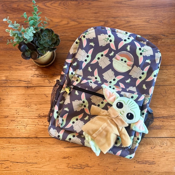 Bioworld | Accessories | The Mandalorian Baby Yoda Grogu Backpack Star ...